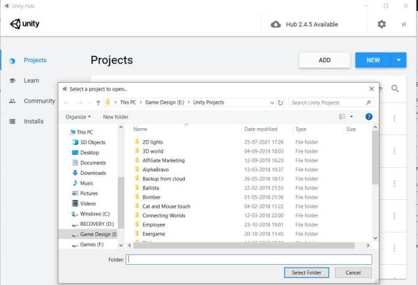 Start a new Project in Unity - VionixStudio