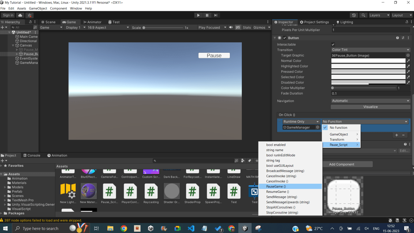 How to pause a game in Unity - VionixStudio